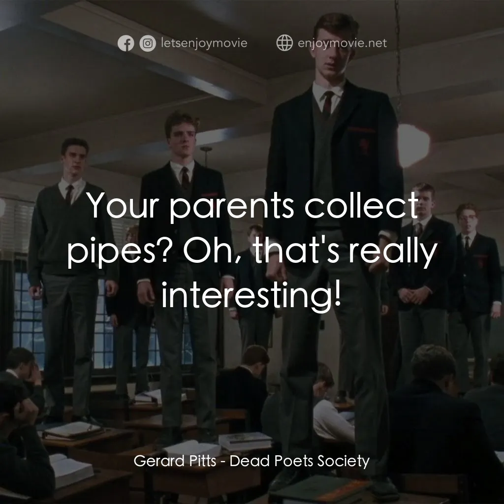 Gerard Pitts Dead Poets Society