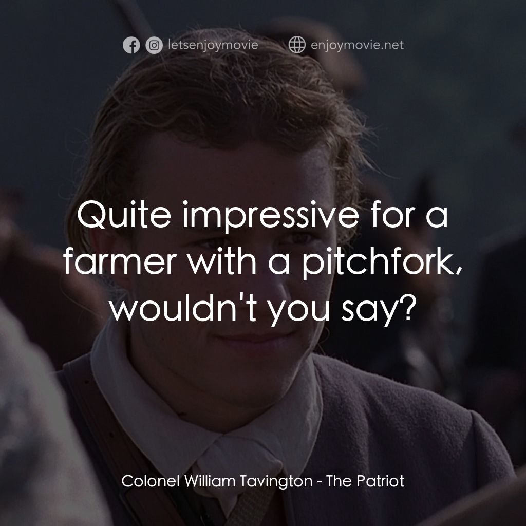 Colonel Tavington Quotes 52 Colonel William Tavington Ideas | Jason